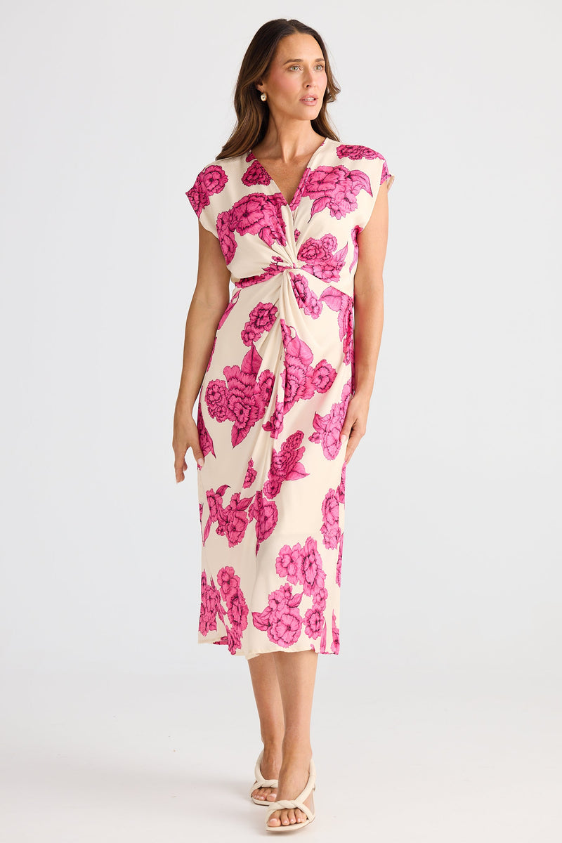 Brave + True Lorenzo Dress in Fuchsia Bloom