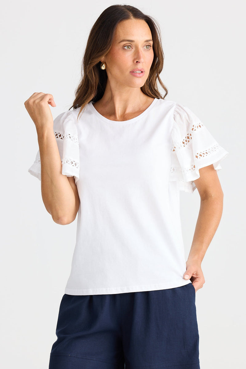 Brave + True Chloe Tee in White