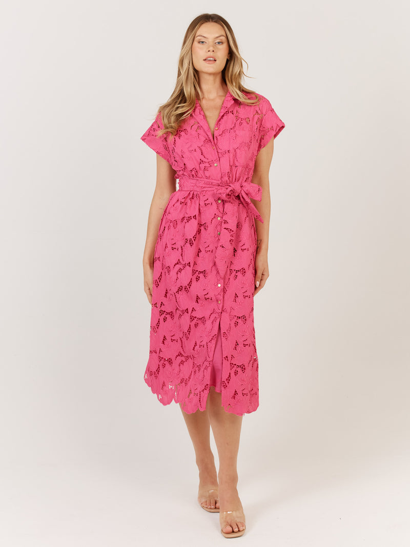 Fate + Becker Worth It Dress in Hot Pink